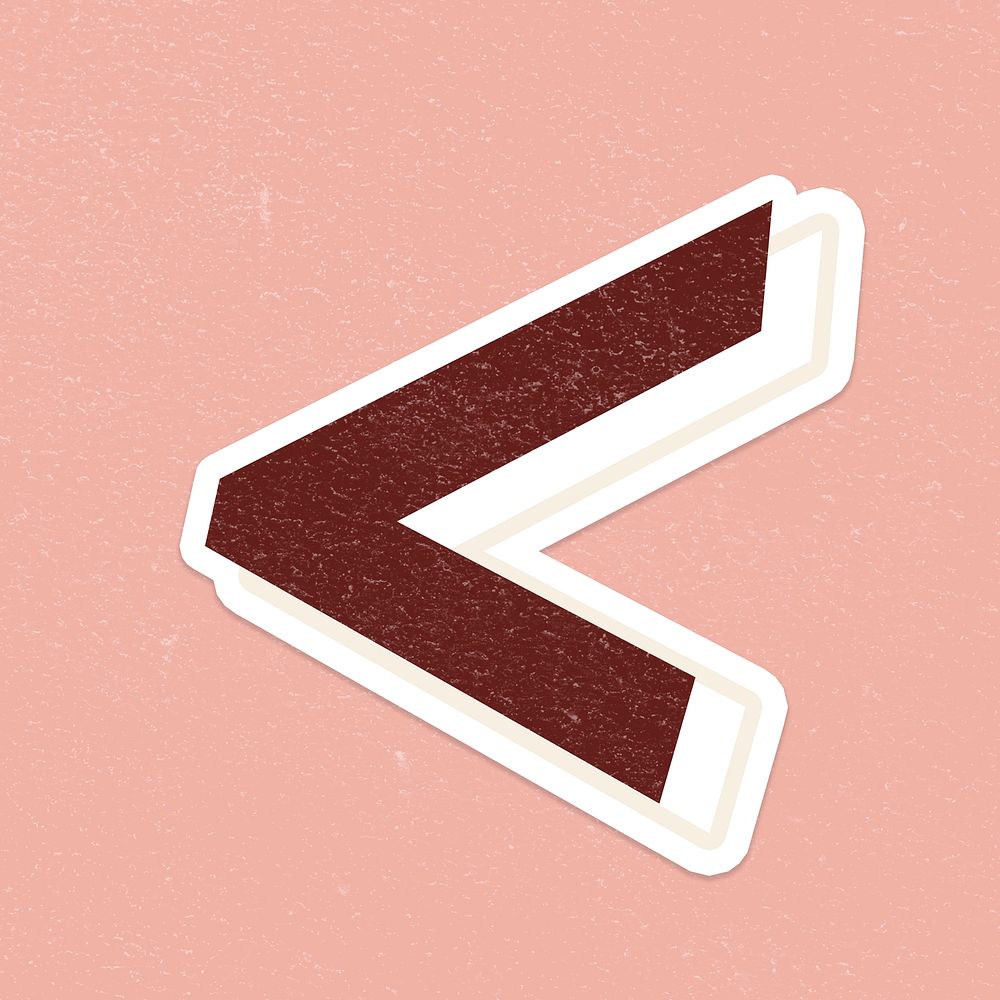 Lesser-than sign symbol icon handwritten | Premium PSD - rawpixel