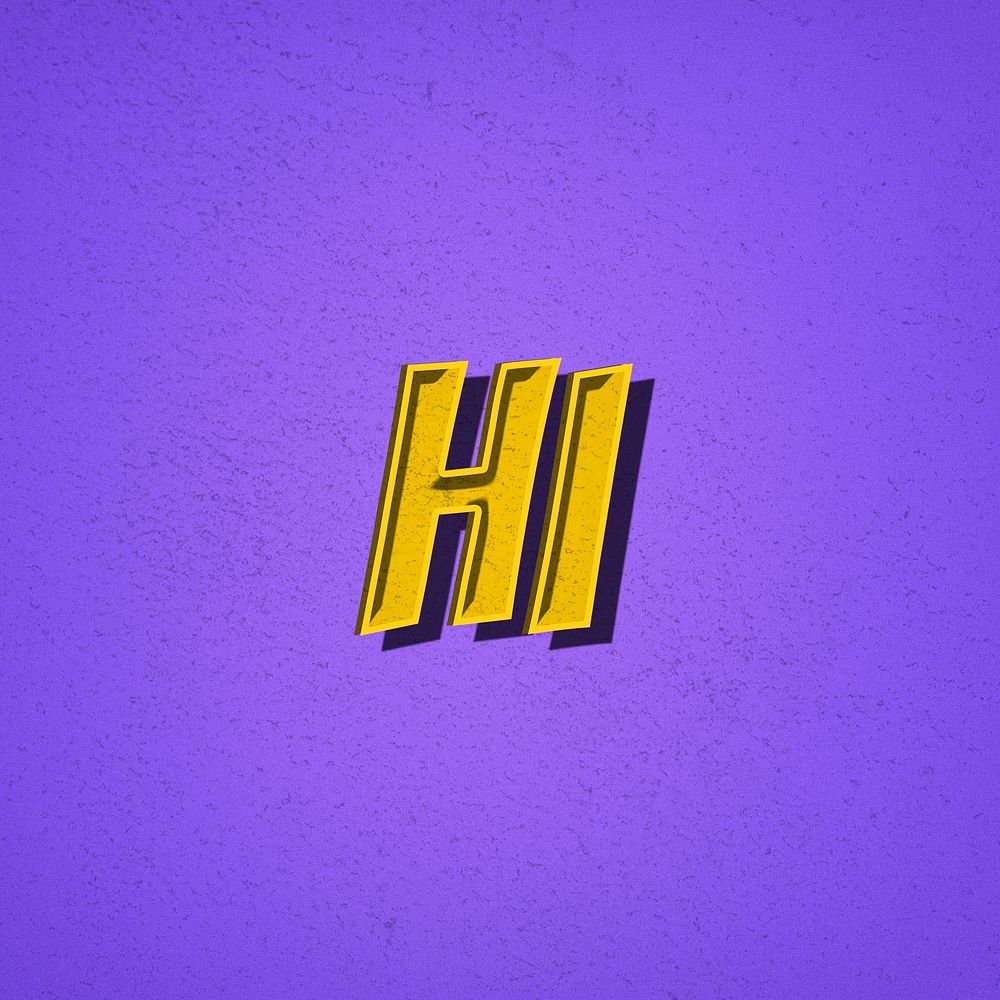 Hi word retro comic typography | Free Photo - rawpixel