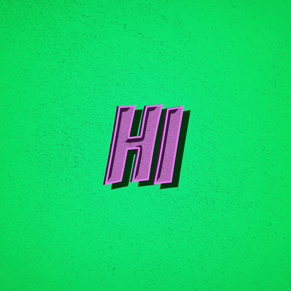 Hi word comic retro colorful | Free Photo - rawpixel
