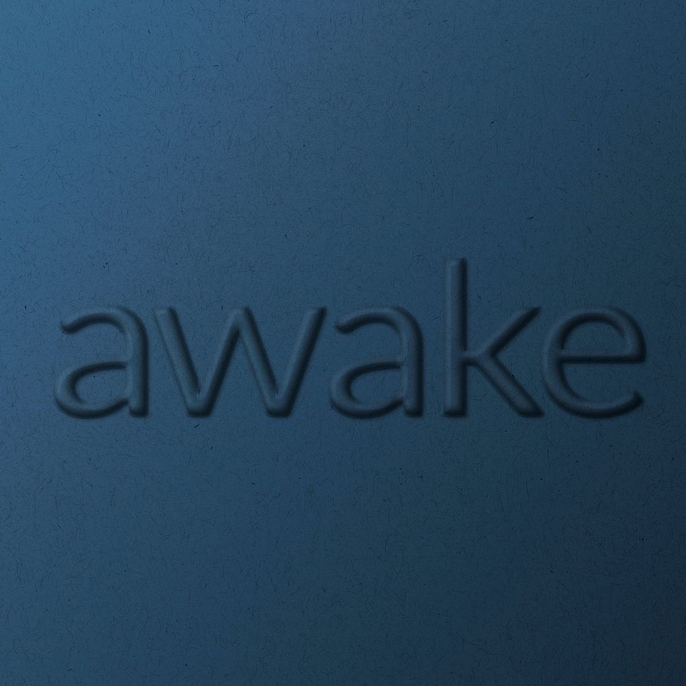 Word awake embossed typography paper | Free Photo - rawpixel