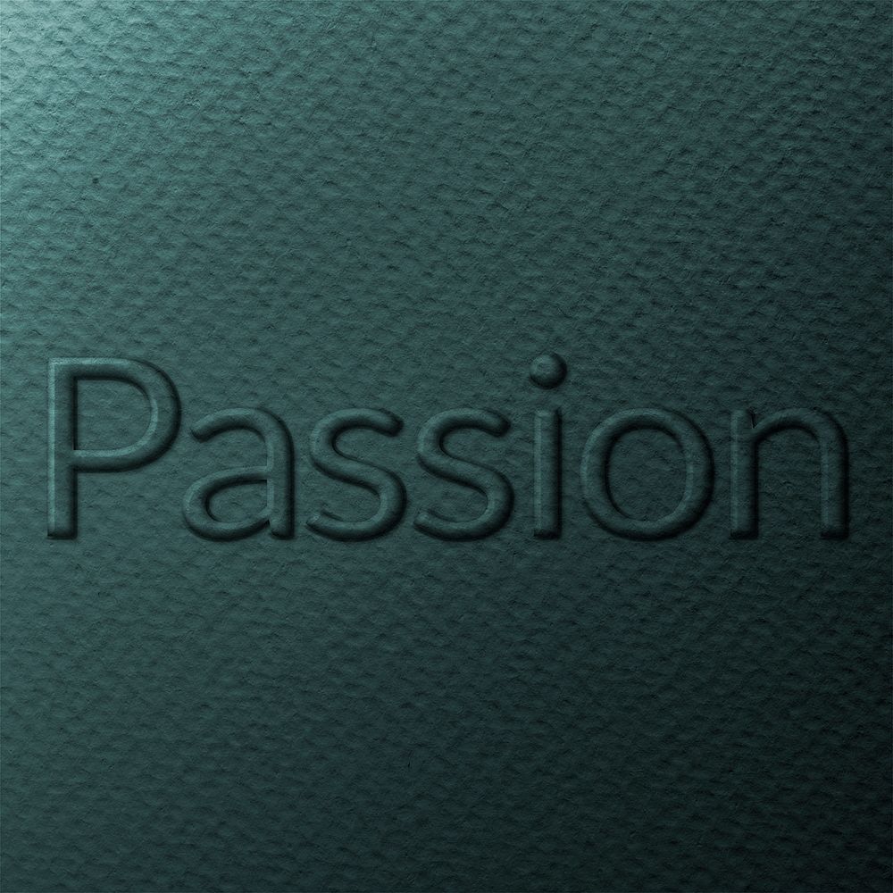Word passion embossed typography paper | Free Photo - rawpixel