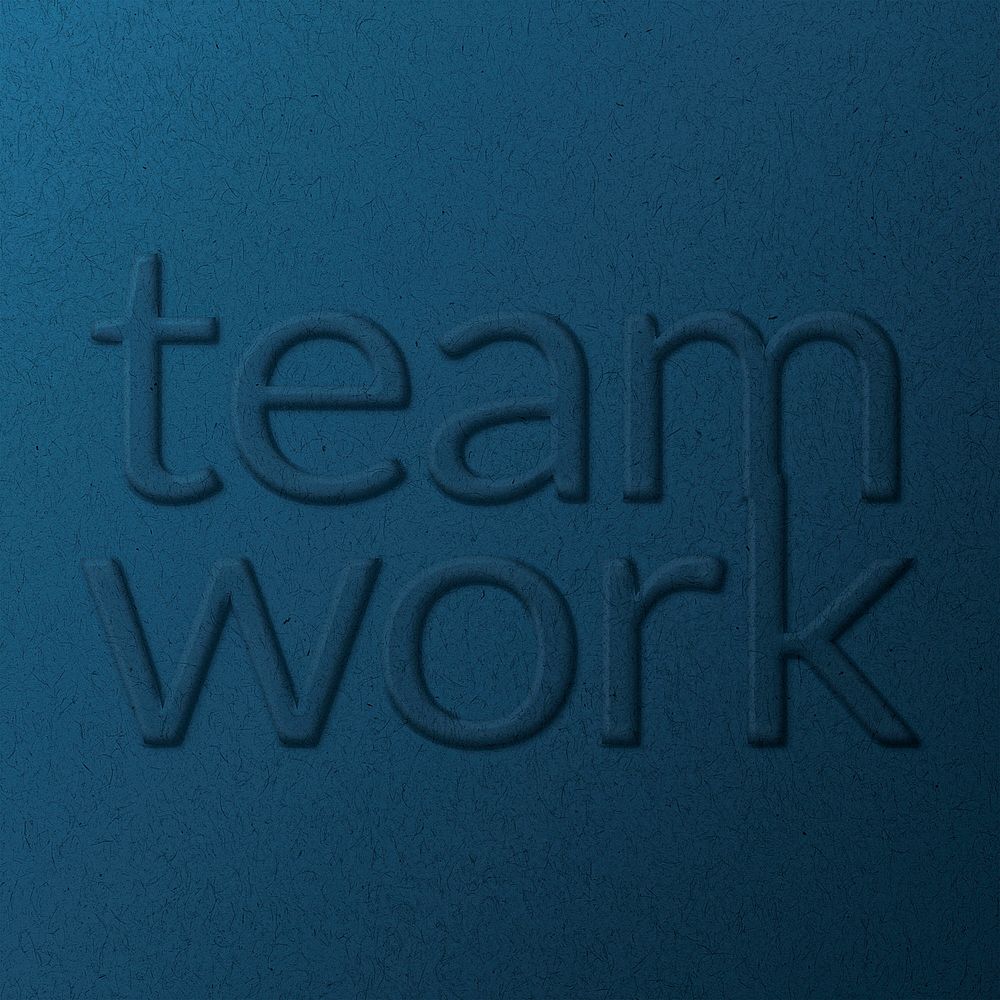 Word teamwork embossed typography paper | Free Photo - rawpixel