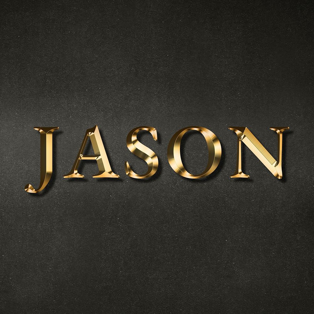Jason typography gold effect design | Free Photo - rawpixel