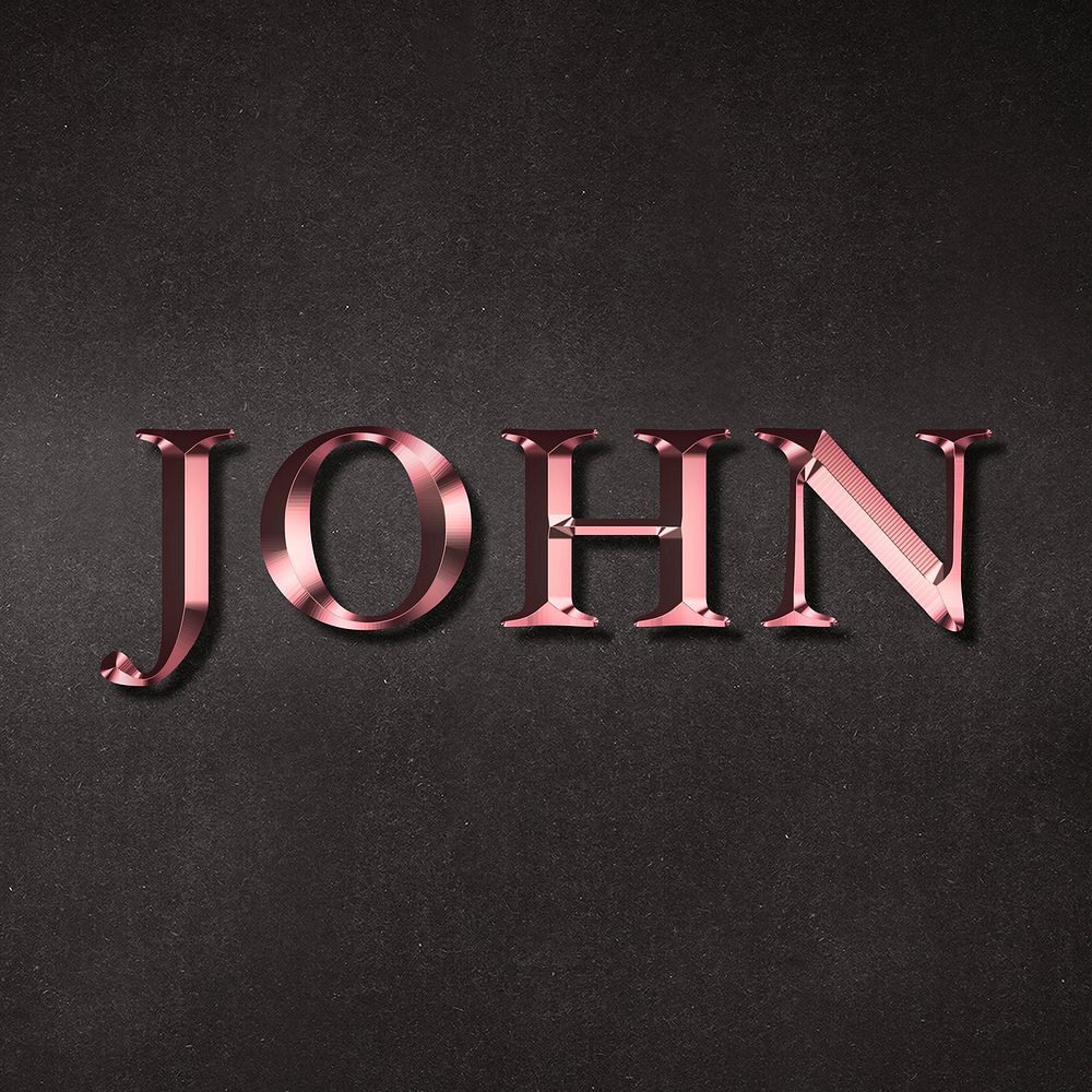 John typography rose gold design | Free Photo - rawpixel