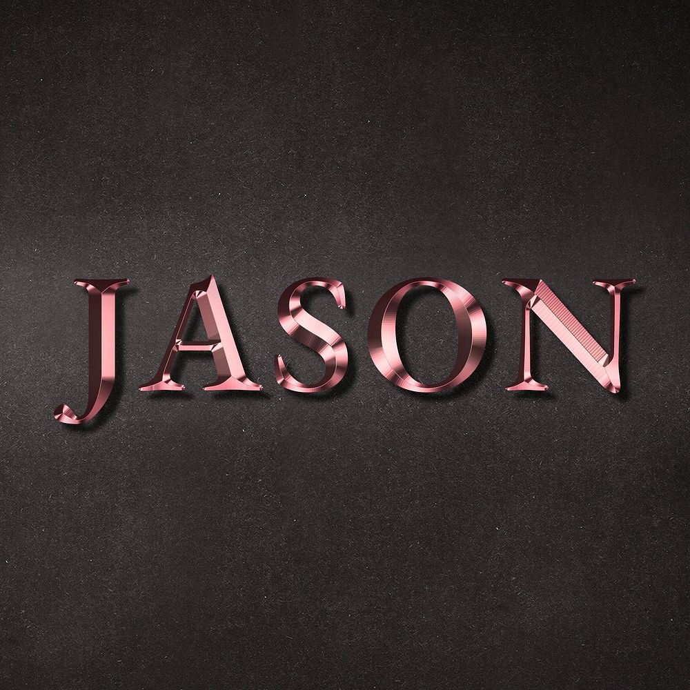 Jason typography rose gold design | Free Photo - rawpixel