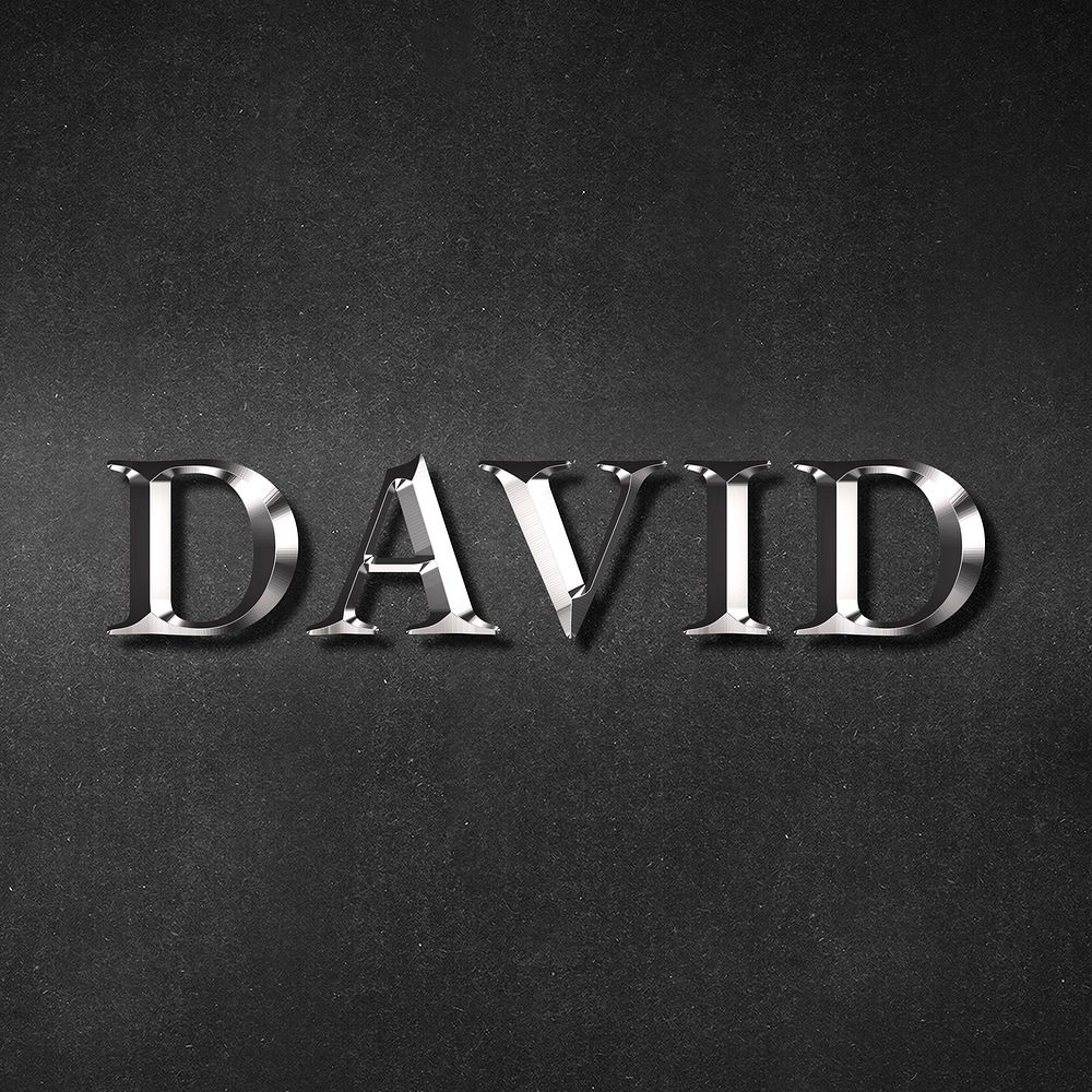 David typography silver metallic effect | Free Photo - rawpixel