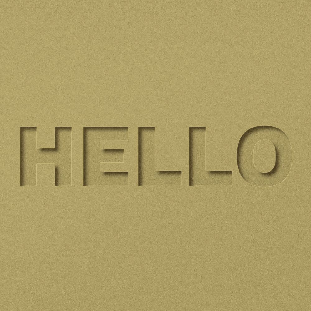 Hello word bold paper cut | Free Photo - rawpixel