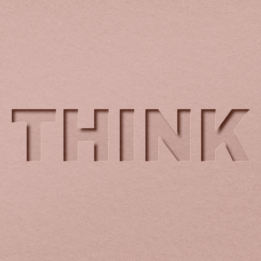 Think word bold font typography | Free Photo - rawpixel