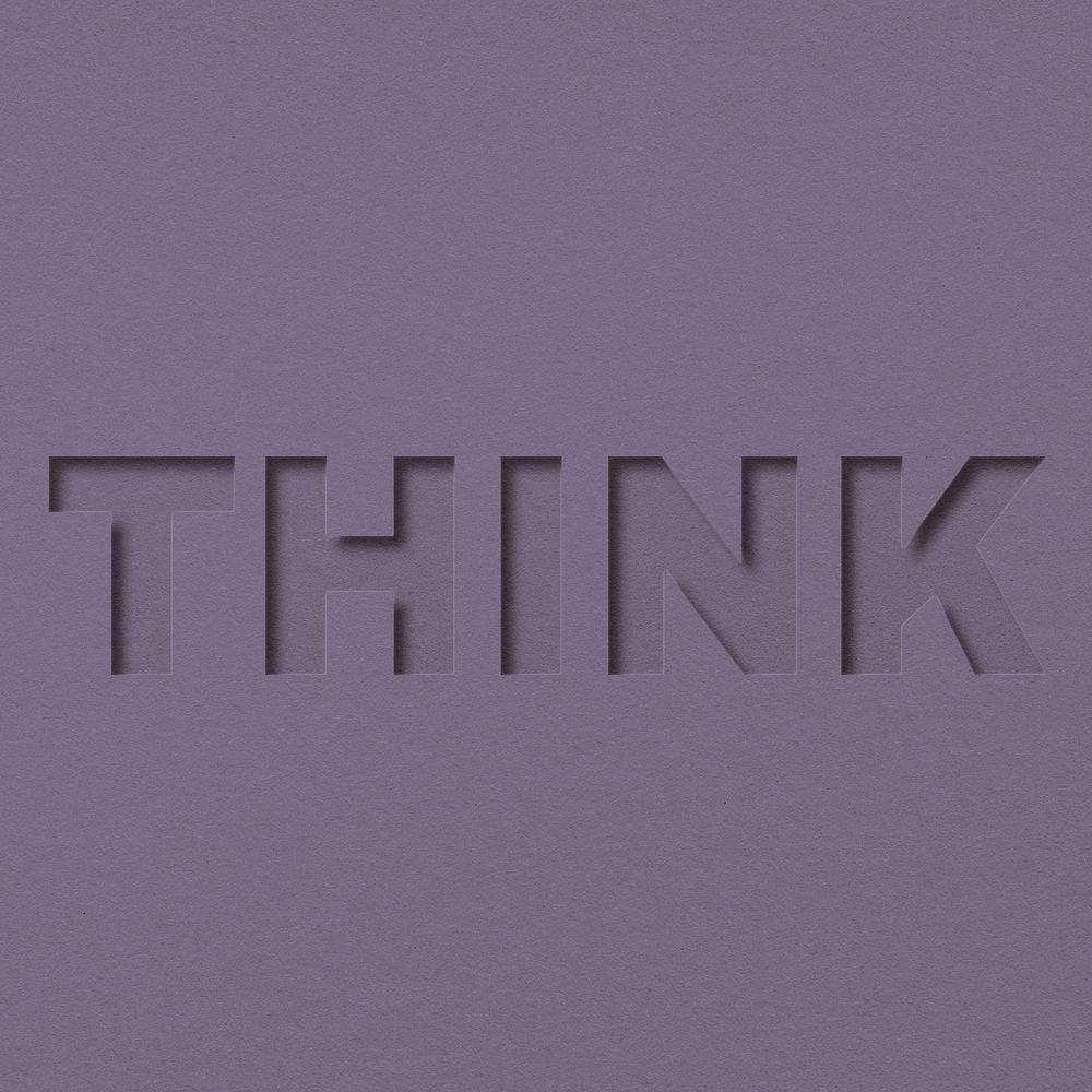 Think text cut-out font typography | Free Photo - rawpixel