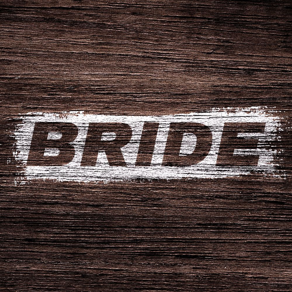Bold italic bride word wood | Free Photo - rawpixel
