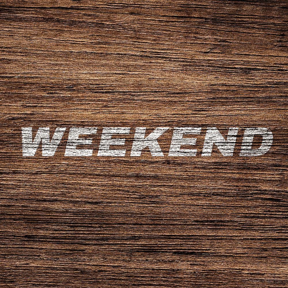 Weekend printed word typography rustic | Free Photo - rawpixel