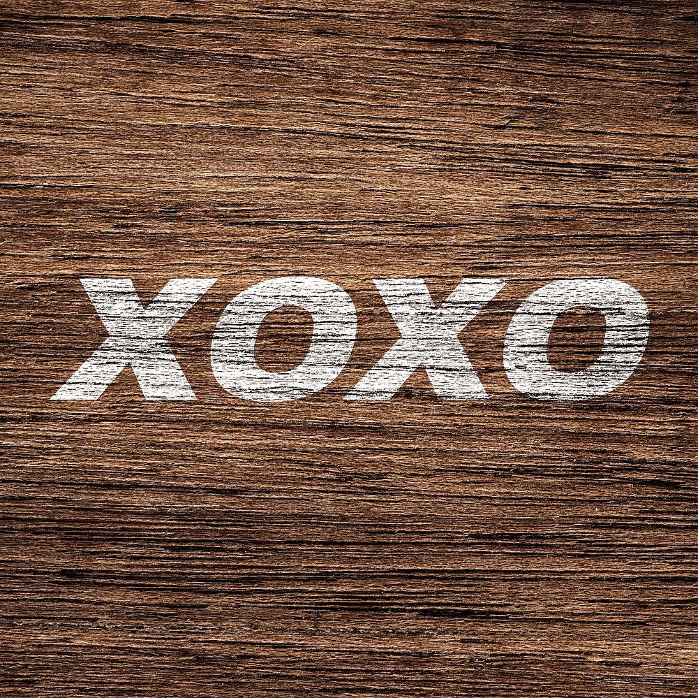 XOXO printed word typography coarse | Free Photo - rawpixel