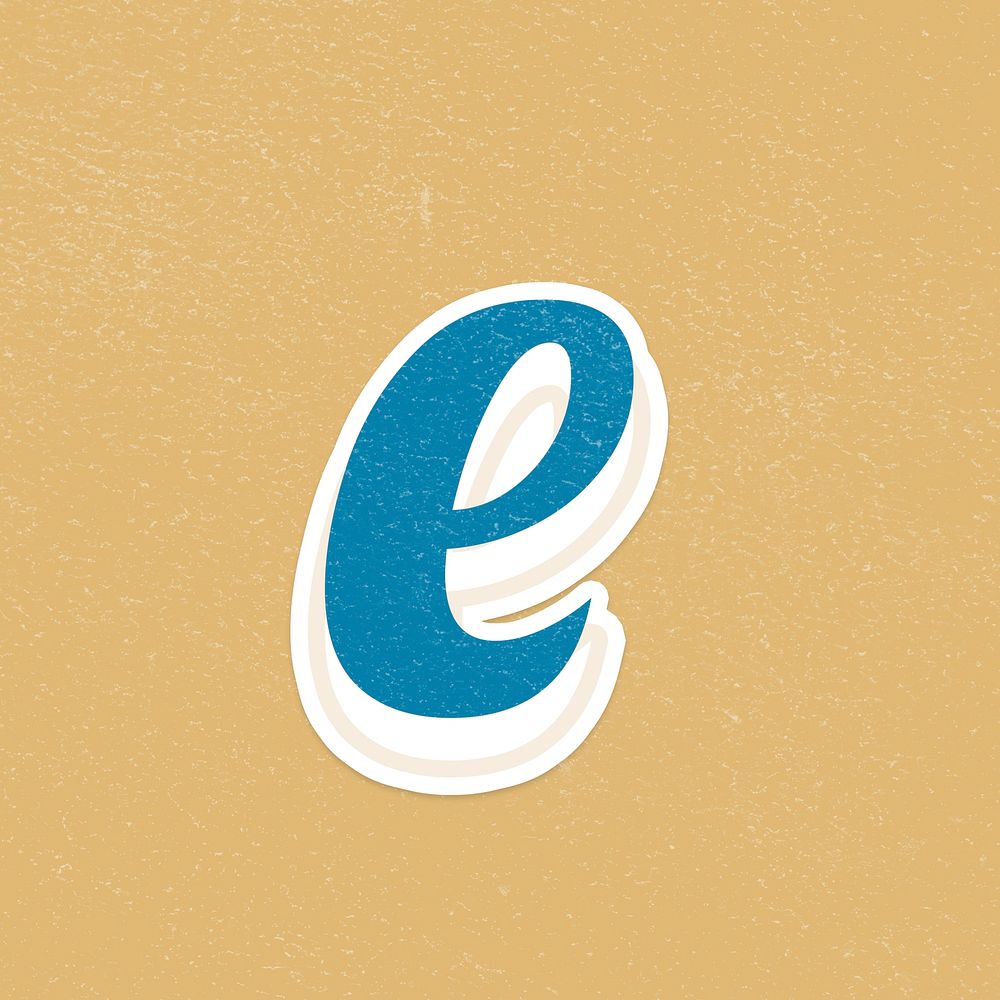Letter e psd alphabet lettering | Premium PSD - rawpixel
