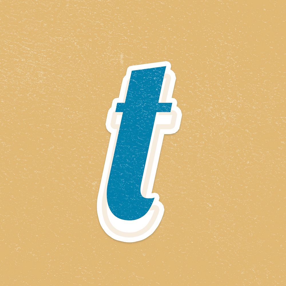 Psd retro letter t bold | Premium PSD - rawpixel