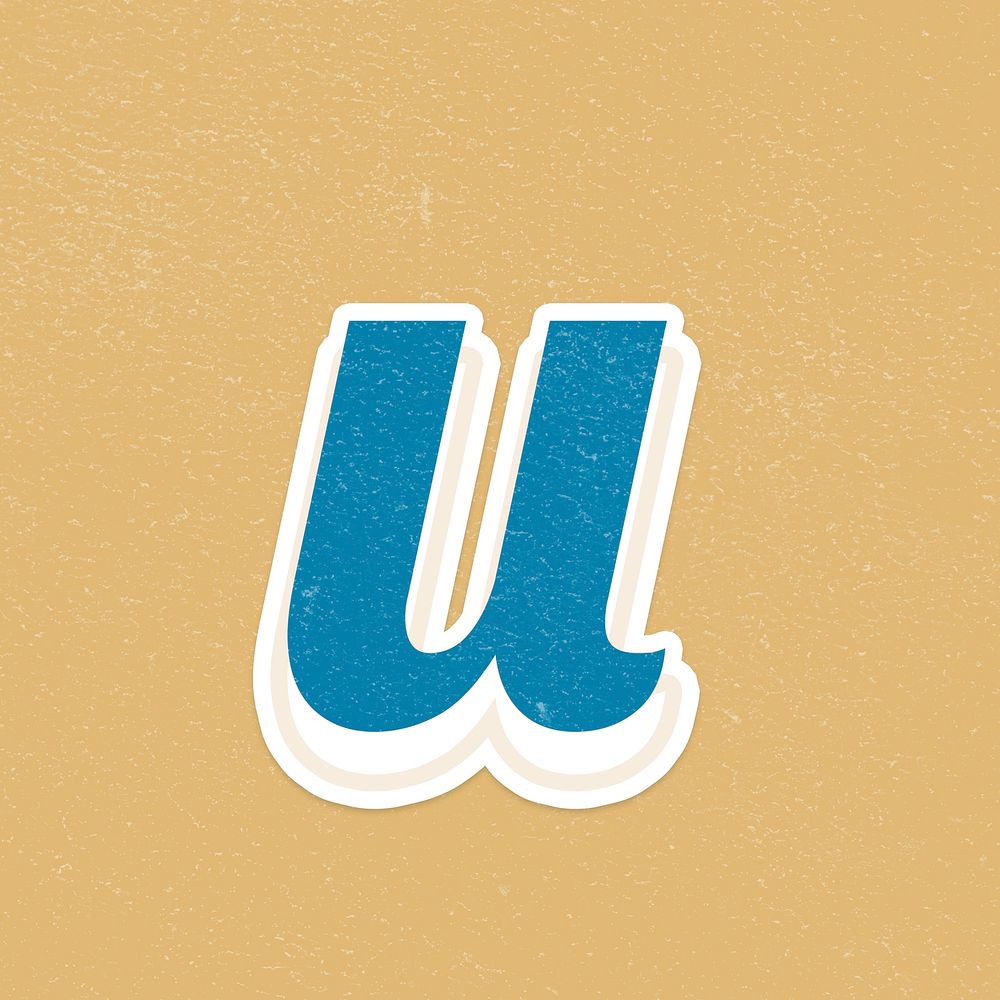 Letter u psd alphabet lettering | Premium PSD - rawpixel