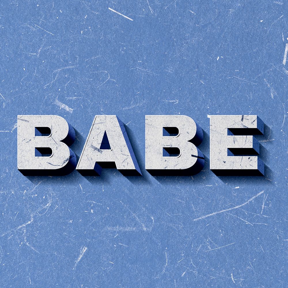 #BAE blue word 3D paper | Free Photo - rawpixel