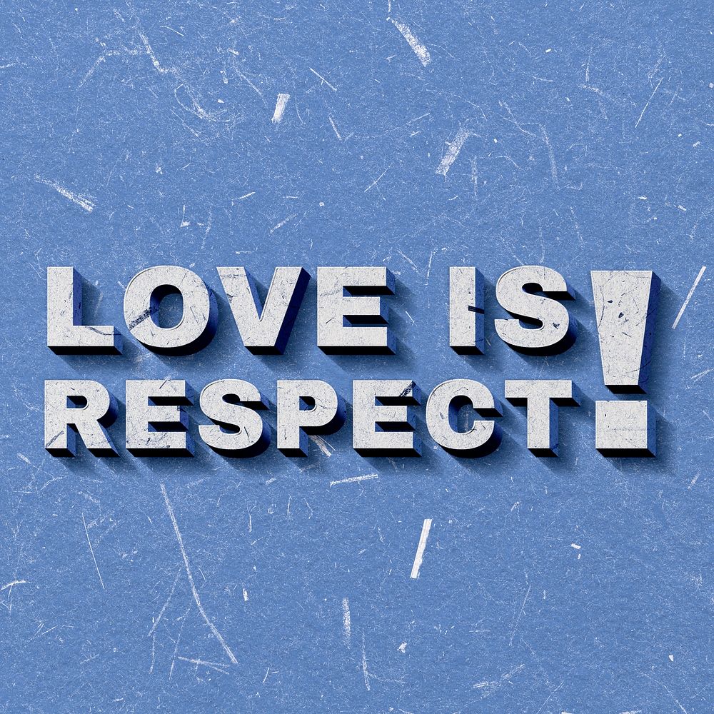 3D Love Is Respect! quote | Free Photo - rawpixel