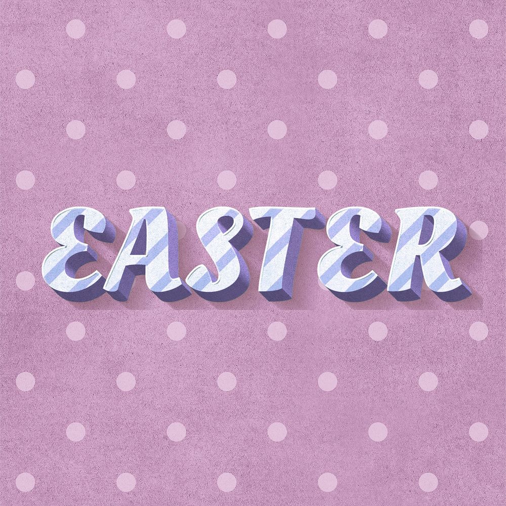 Easter word striped font | Free Photo - rawpixel