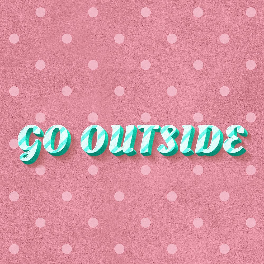 Go outside word candy cane | Free Photo - rawpixel