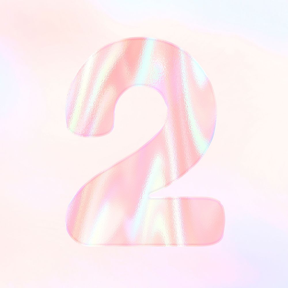 Holographic pastel number two psd | Free PSD - rawpixel