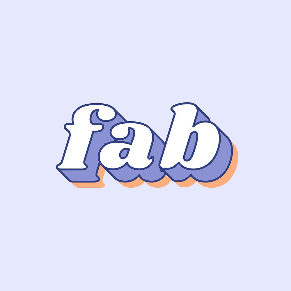 Fab retro 3D typography bold | Free Photo - rawpixel