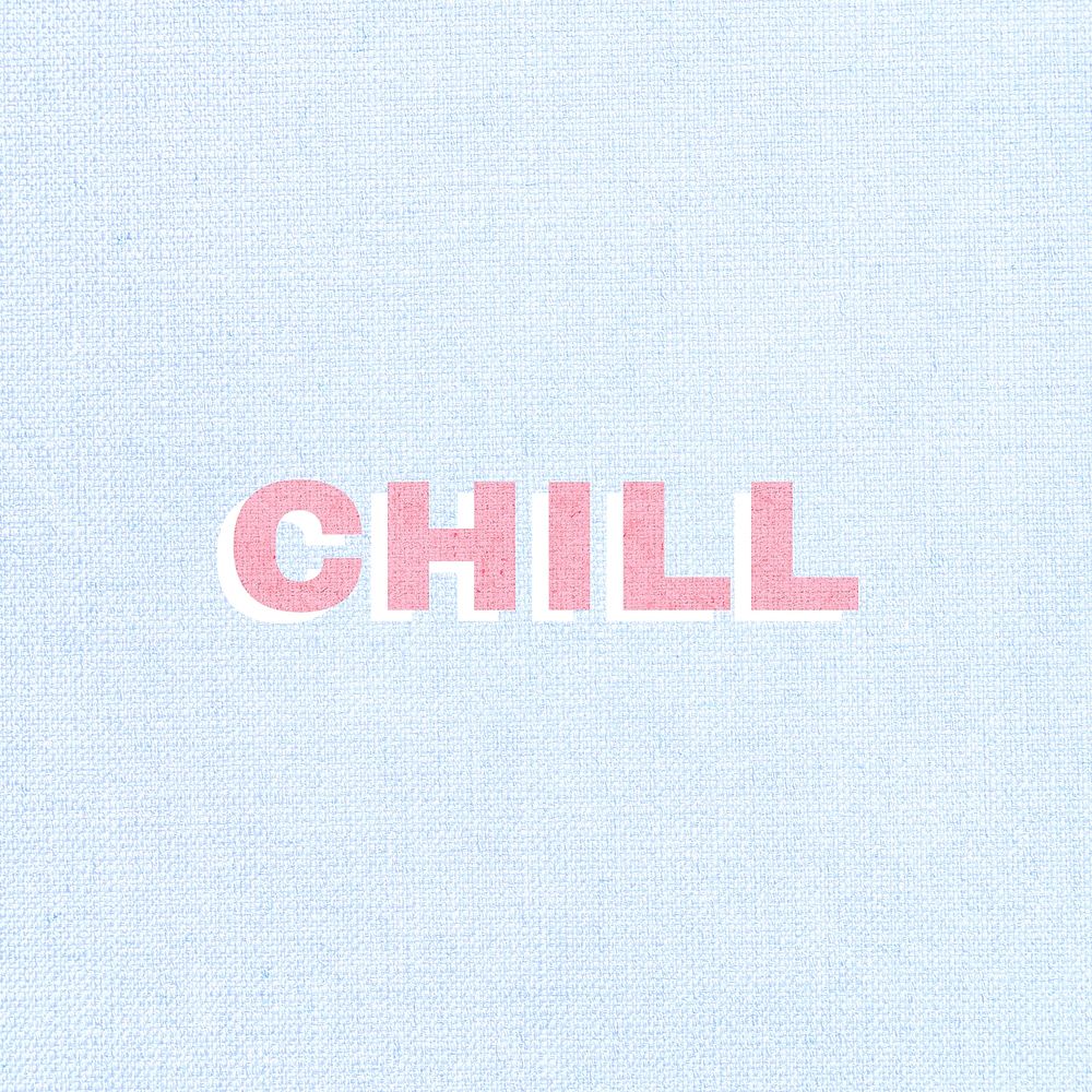 Chill shadow font word typography | Free Photo - rawpixel