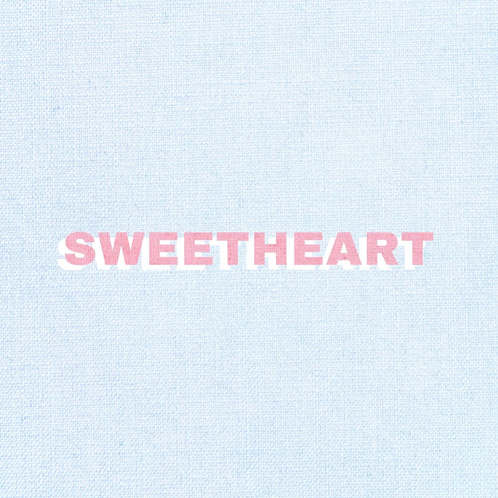 Bold sweetheart word typography script | Free Photo - rawpixel