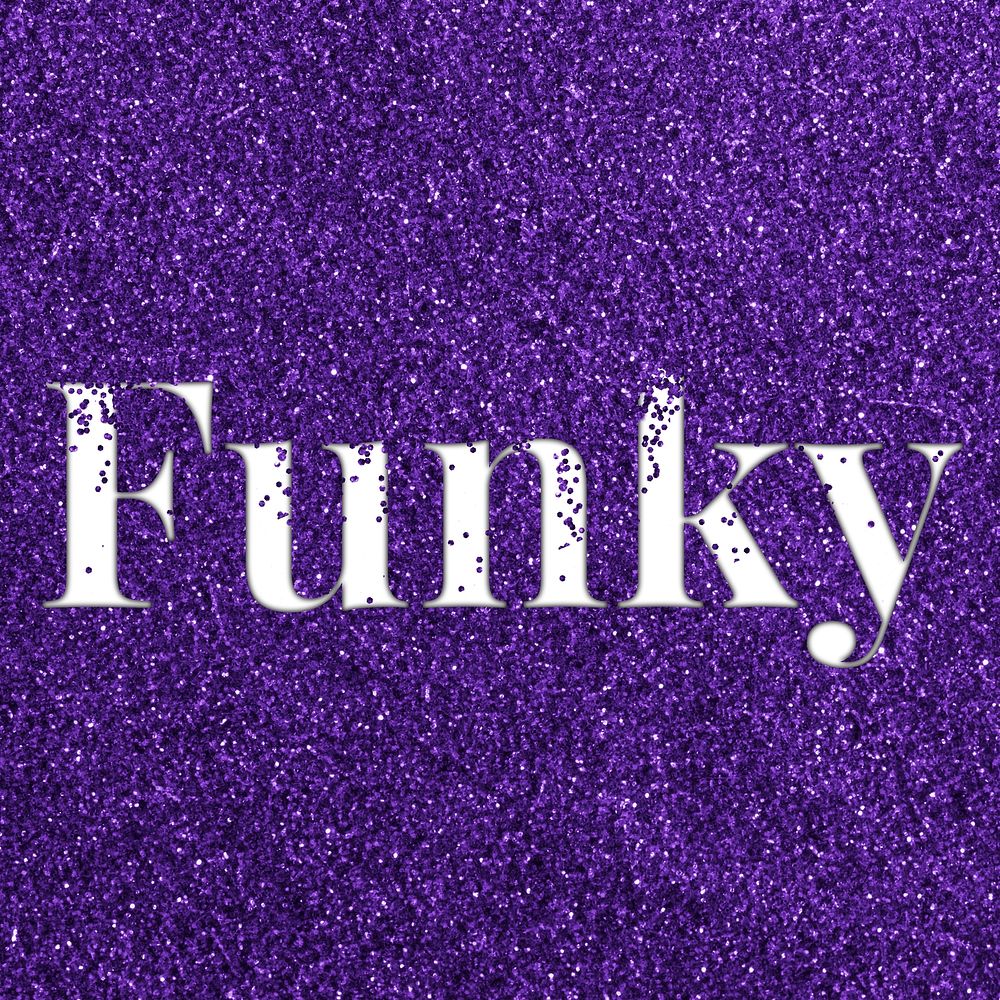 Glittery funky purple text typography | Free Photo - rawpixel