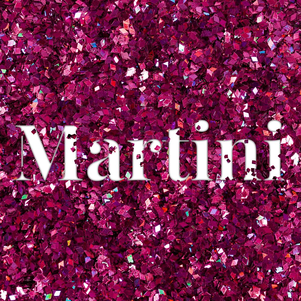 Glittery martini typography word text | Free Photo - rawpixel
