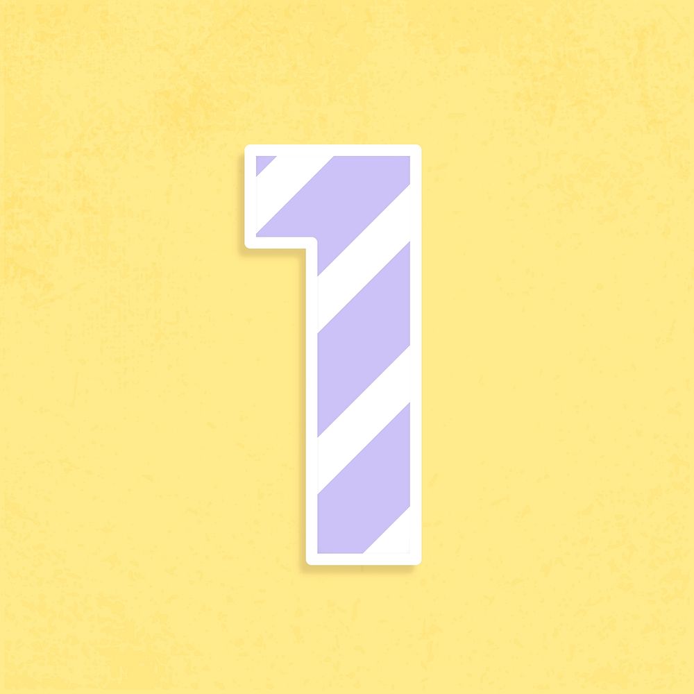 Number 1 font colorful graphic | Free Vector - rawpixel