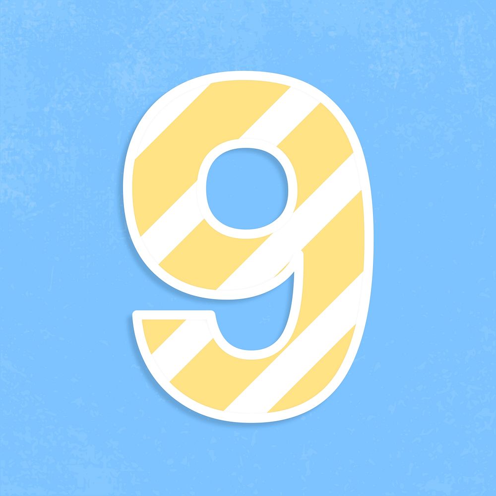 Number nine font graphic psd | Premium PSD - rawpixel