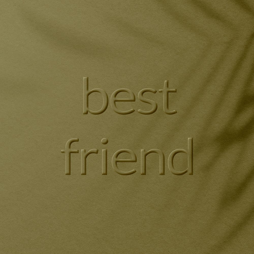 Word best friend embossed textured | Free Photo - rawpixel