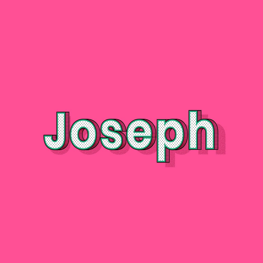 Dotted Joseph male name retro | Free Photo - rawpixel