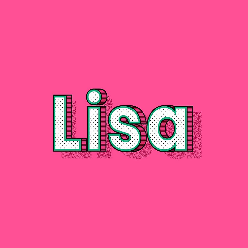 Female name Lisa typography lettering | Premium Photo - rawpixel