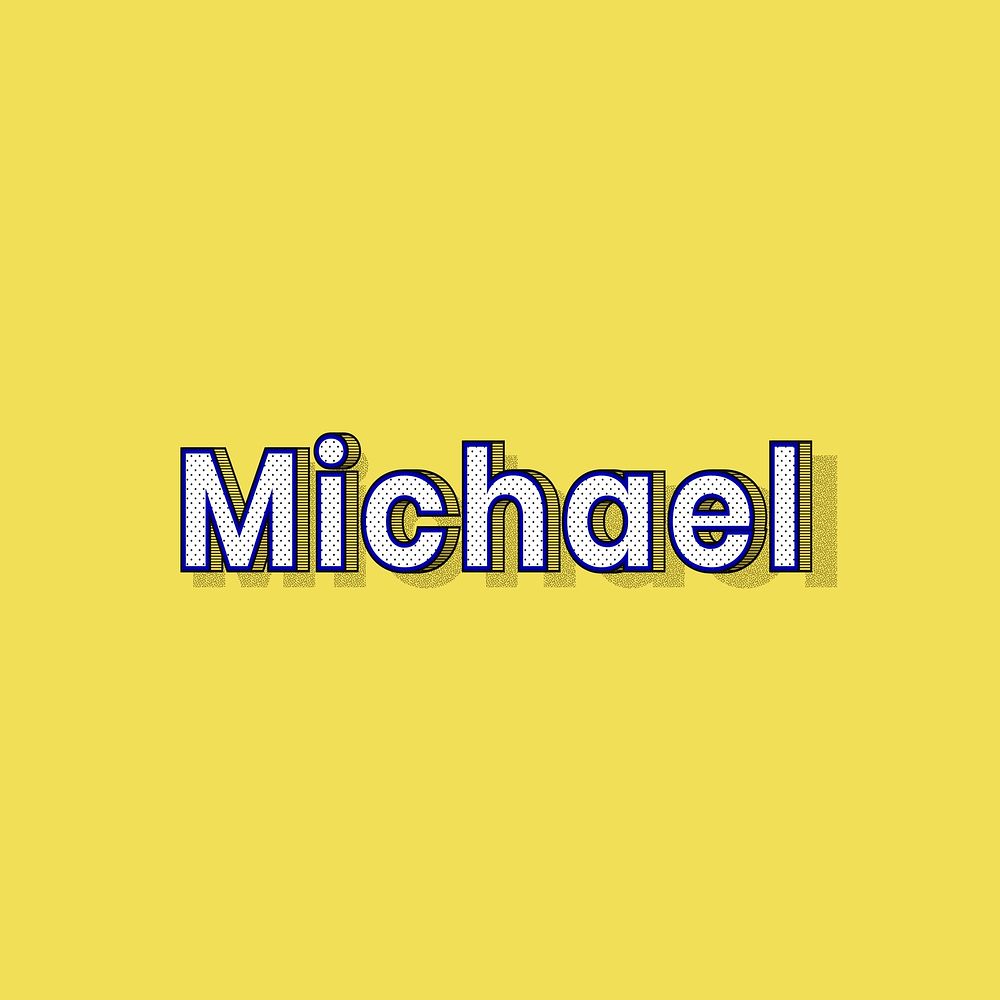 Michael name retro dotted style | Premium Photo - rawpixel