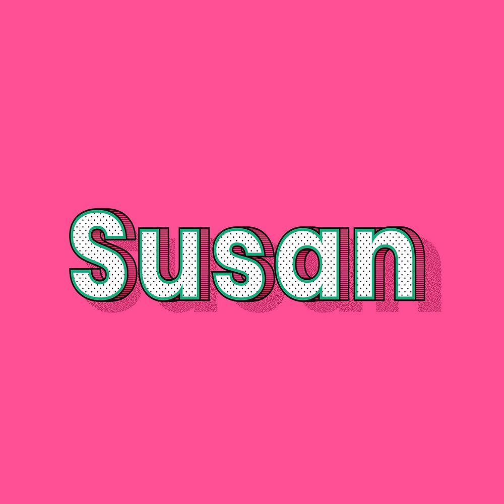 Susan name retro dotted style | Premium Photo - rawpixel