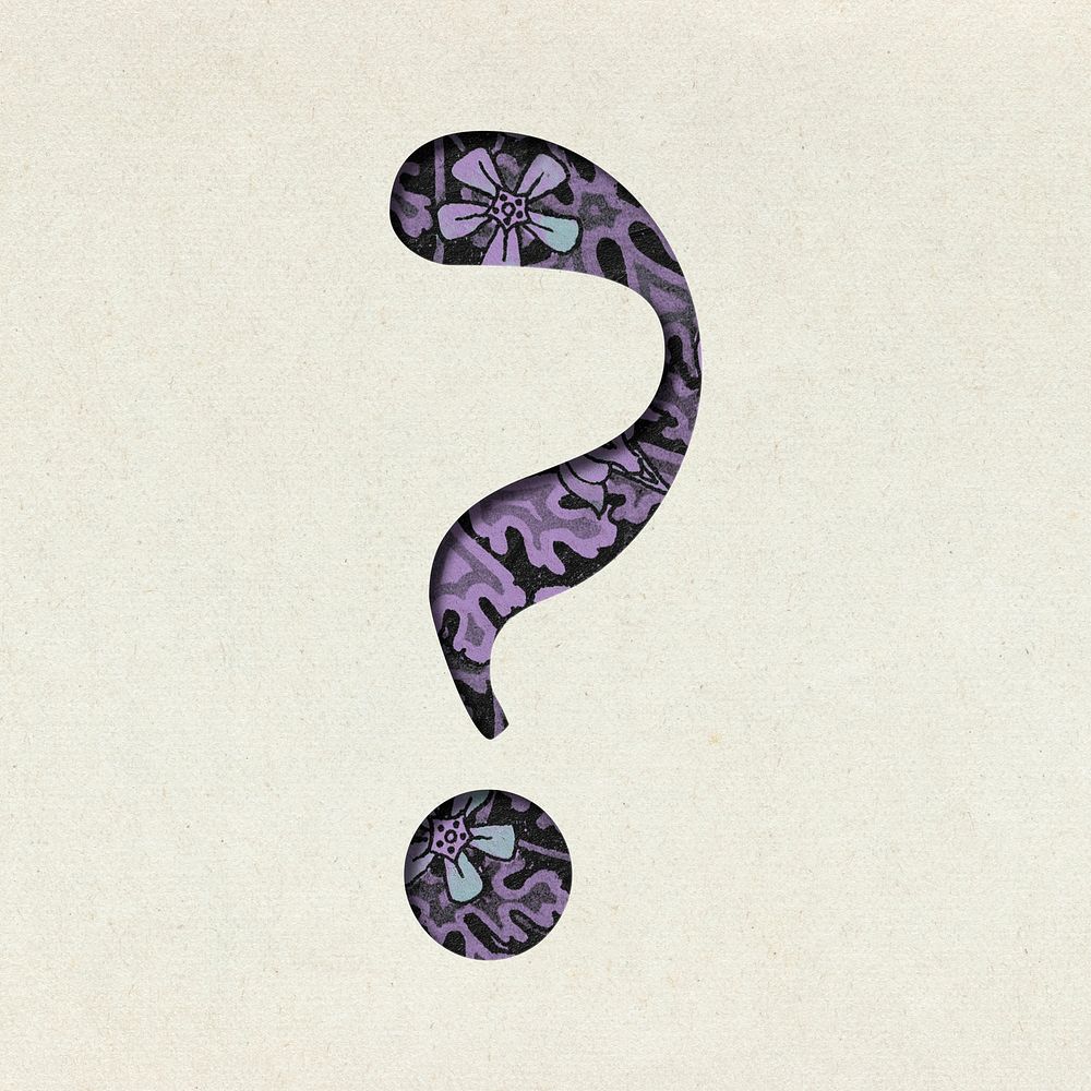 Question mark punctuation psd retro | Premium PSD - rawpixel