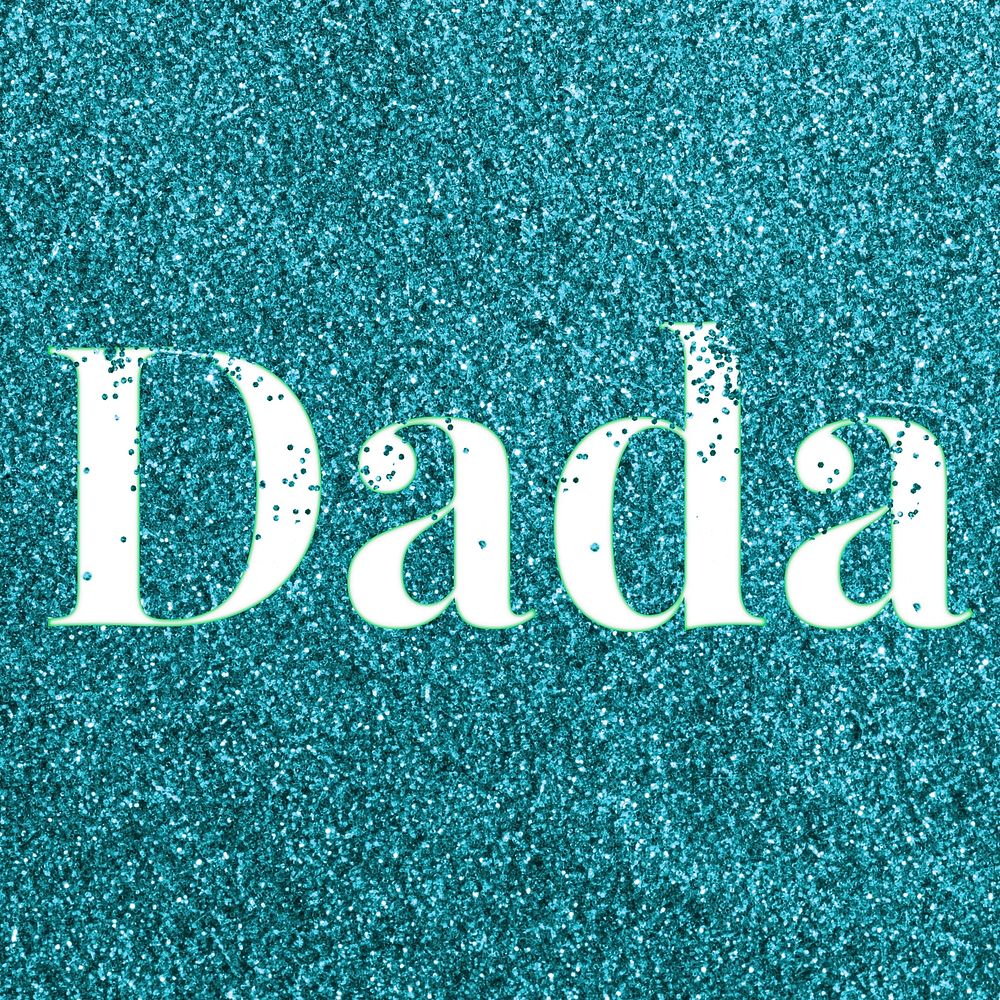 Dada text typography glitter font | Free Photo - rawpixel