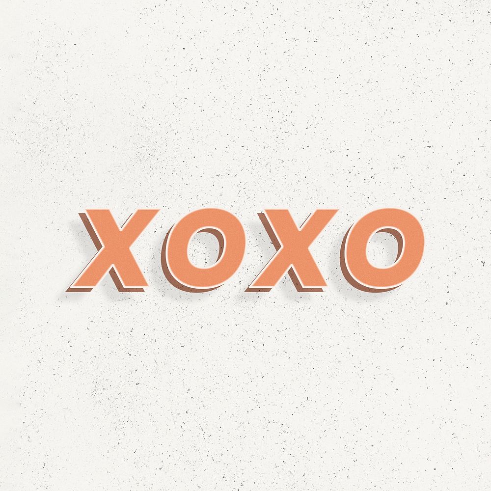 Retro XOXO word bold text | Free Photo - rawpixel