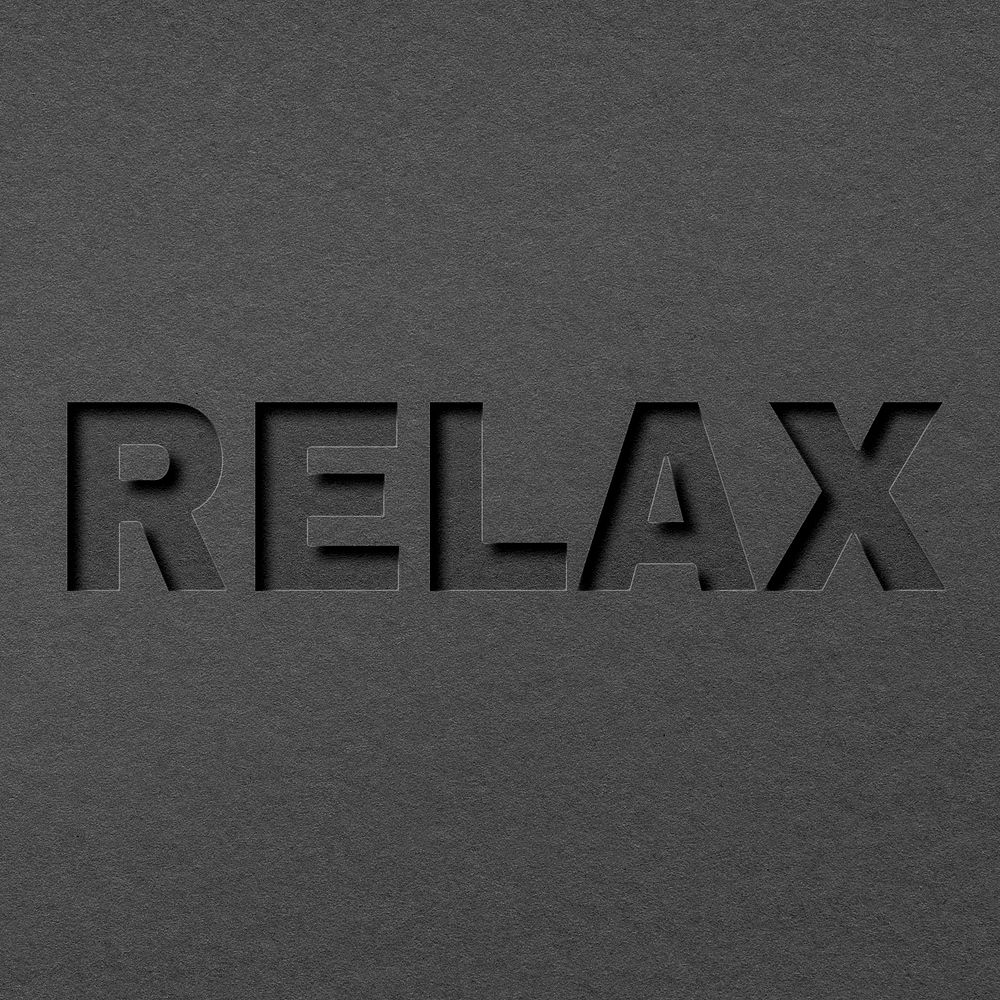 Relax word paper cut font | Free Photo - rawpixel