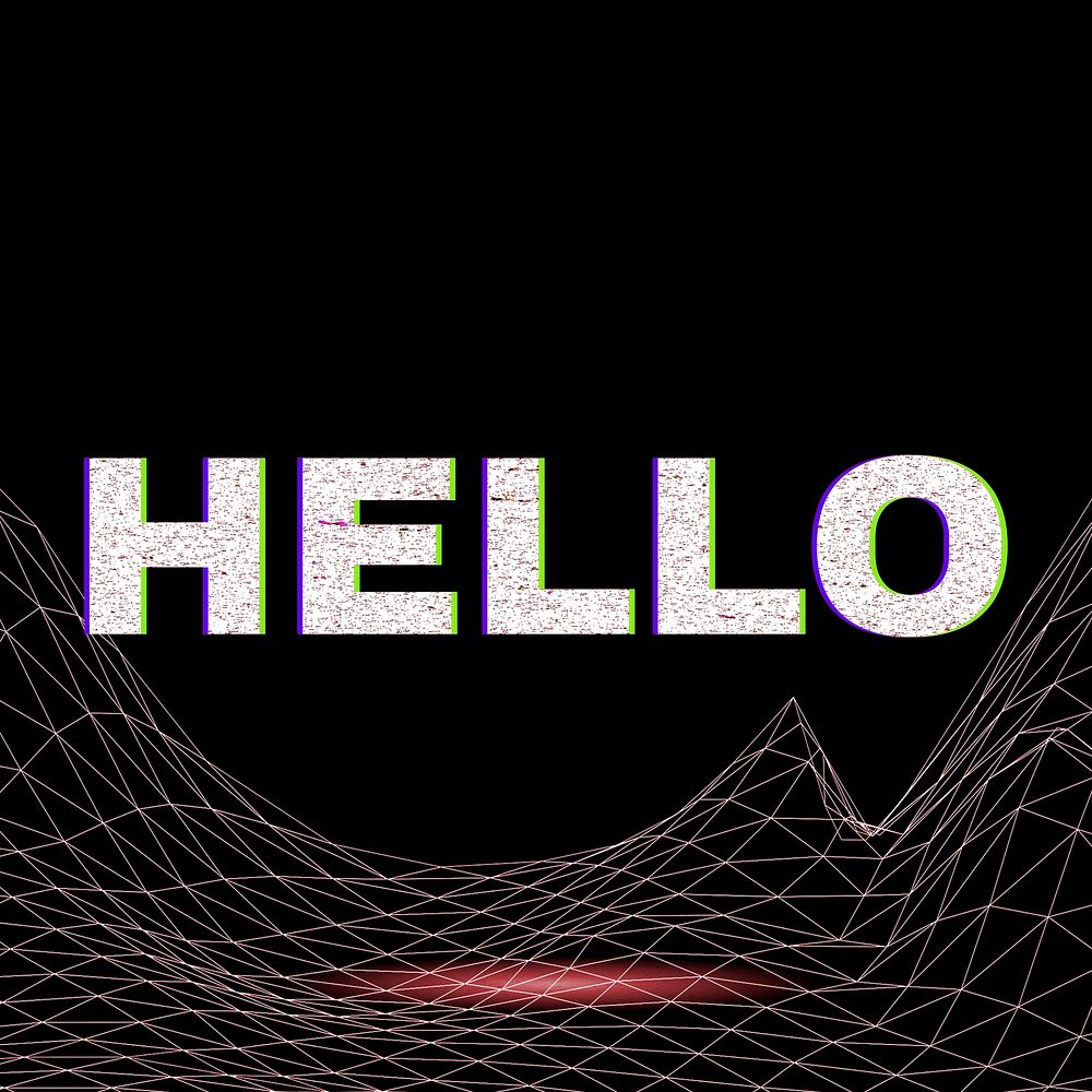 Futuristic neon hello space grid | Free Photo - rawpixel