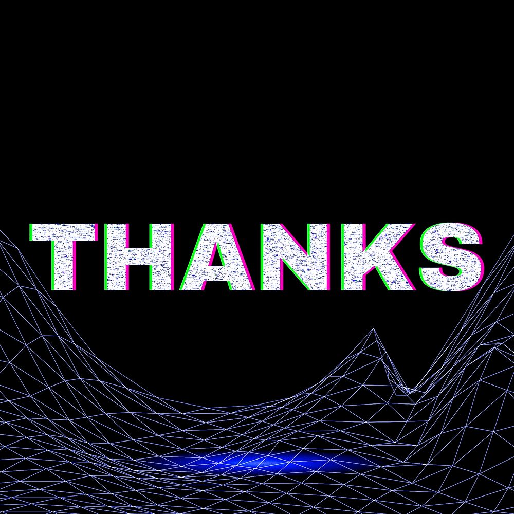 Futuristic neon thanks grid room | Free Photo - rawpixel