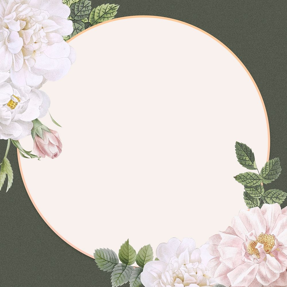 Blooming flower adorned frame graphic | Free Photo - rawpixel