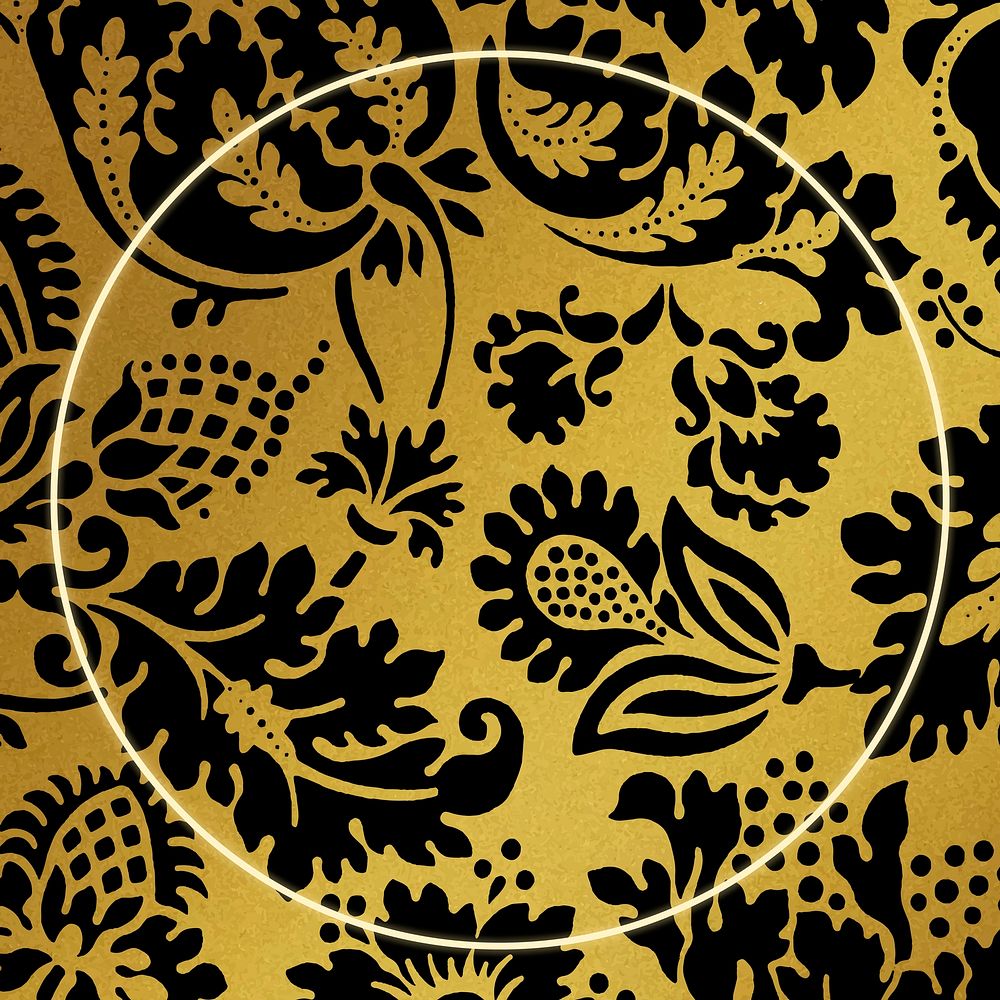 Luxury botanical frame pattern vector | Premium Vector - rawpixel