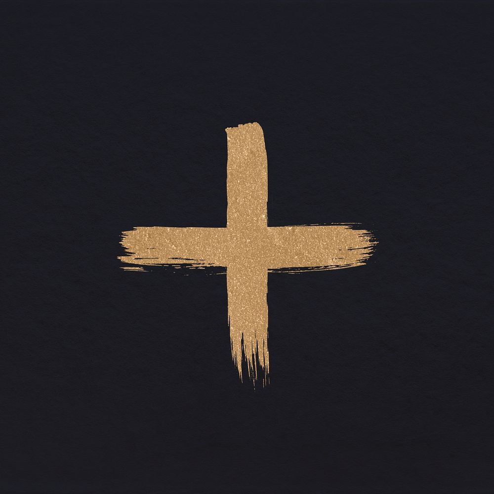 Brushed gold plus symbol psd | Premium PSD - rawpixel