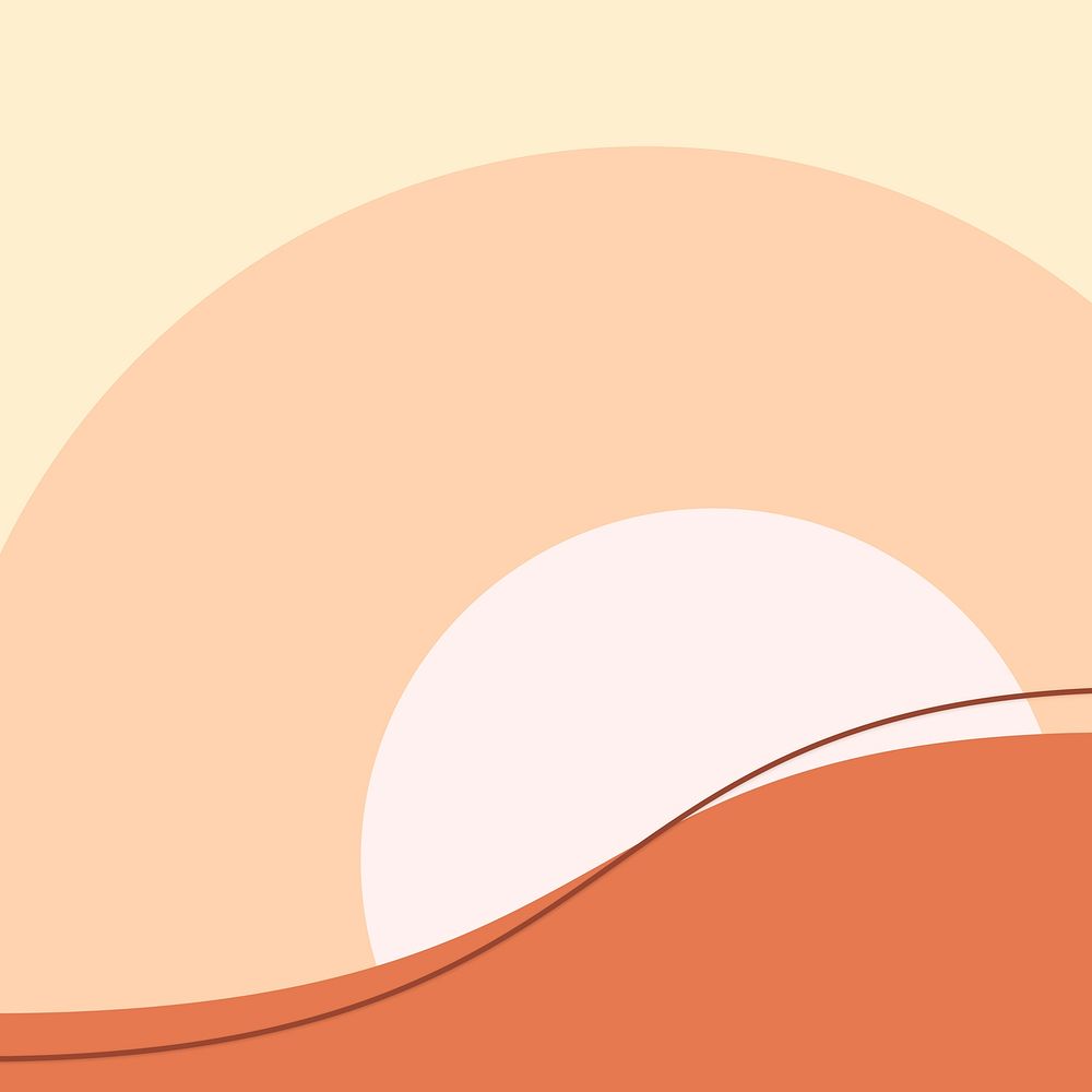 Orange sunset beach background vector | Premium Vector - rawpixel