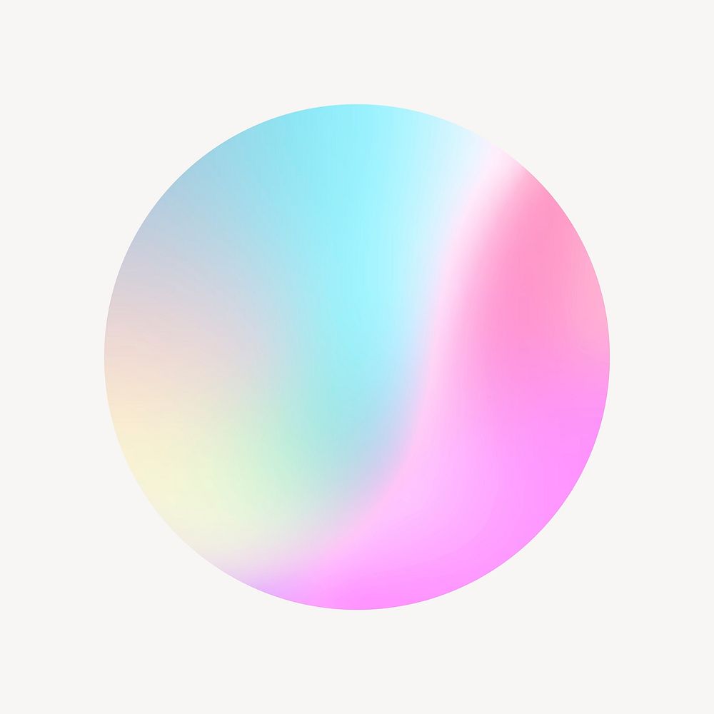 Gradient pastel circle collage element, | Premium Vector - rawpixel