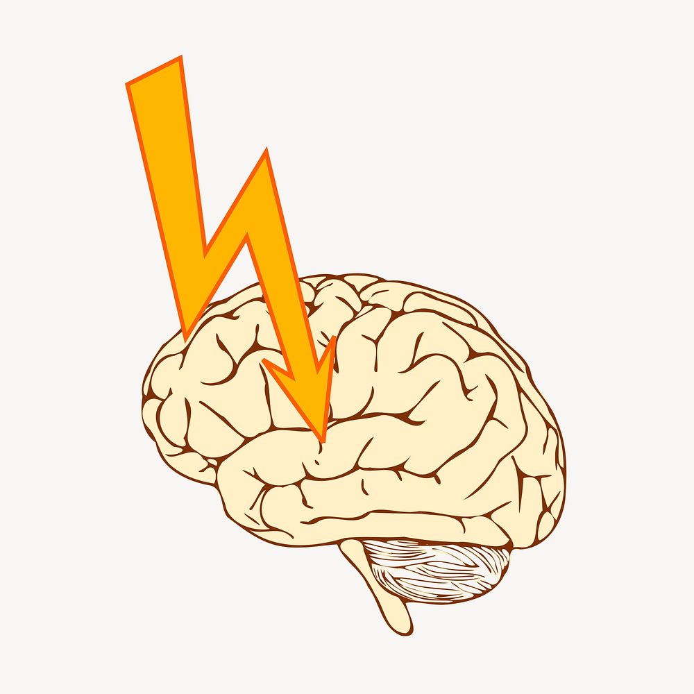 Epileptic brain clipart, illustration vector | Free Vector - rawpixel