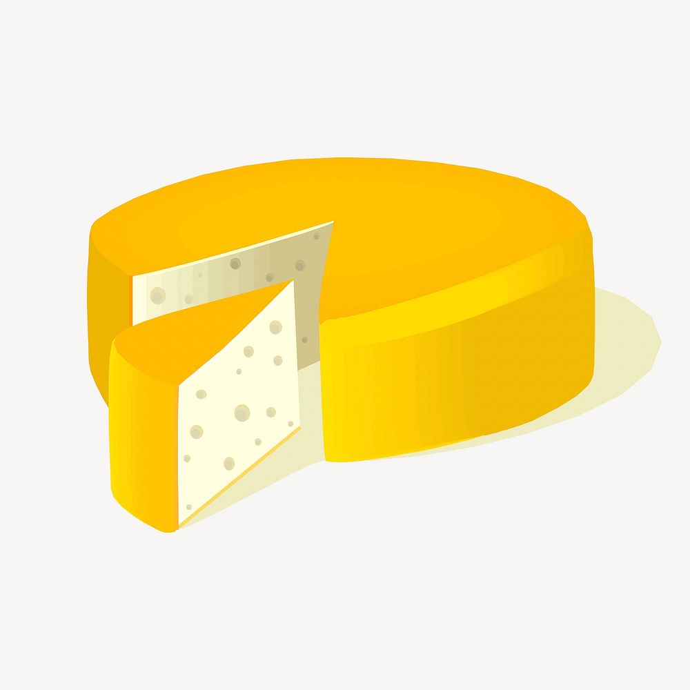 Cheese wheel clipart, illustration. | Free Photo - rawpixel