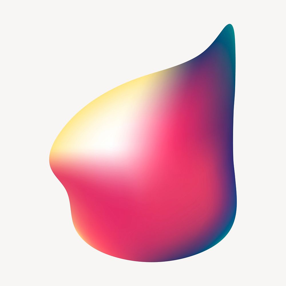 3D blob shape collage element, | Premium Vector Illustration - rawpixel